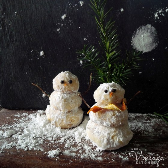 Whimsical Winter Baking: Russian Tea Cake Snowmen – In the Vintage ...